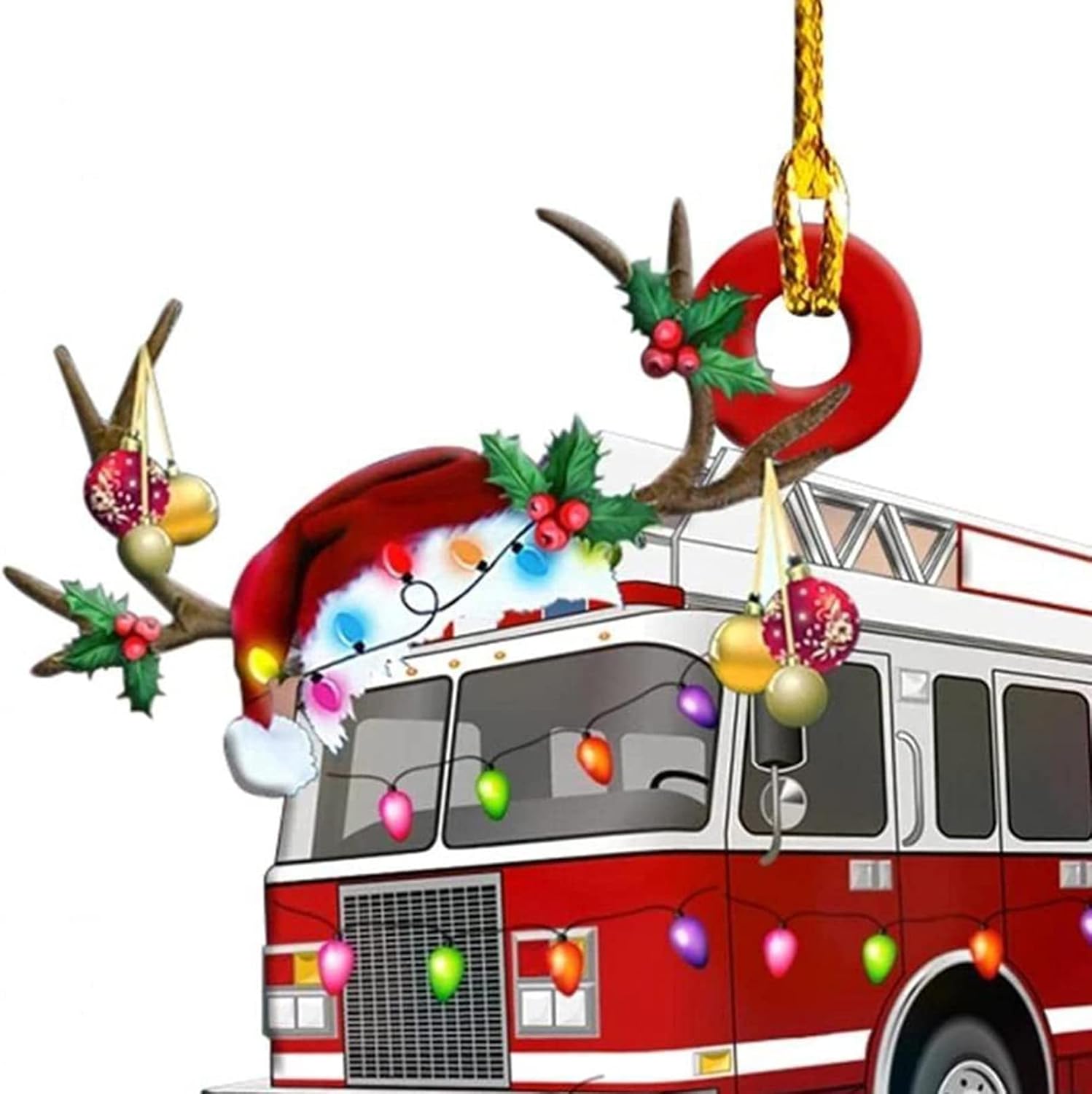 Buy Kasituny Acrylic Adorable Bus Shape Hanging Decor Creative Festive ...