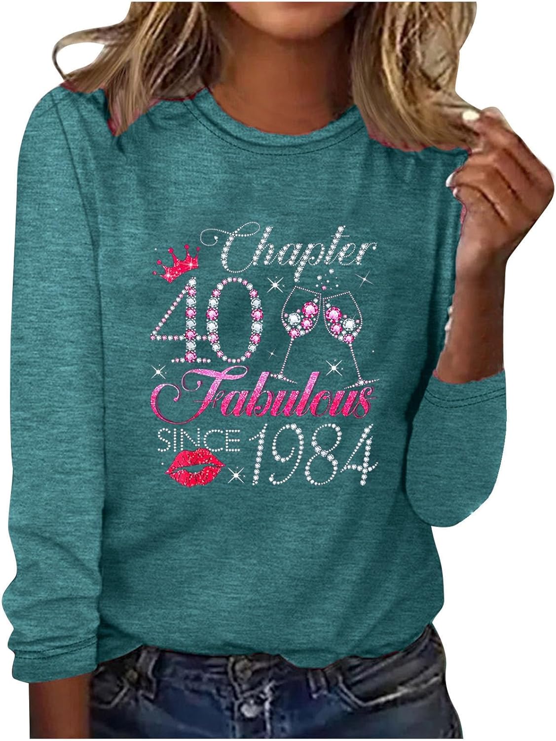 Amazon.com: Binmer Chapter 40 Fabulous Since 1984 T-Shirts for Womens ...