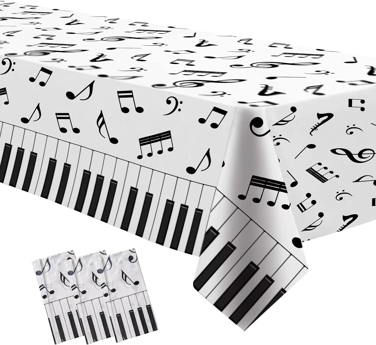 Amazon.com: Suhelkit Music Theme Party Tablecloth Decorations, 3 Pack ...