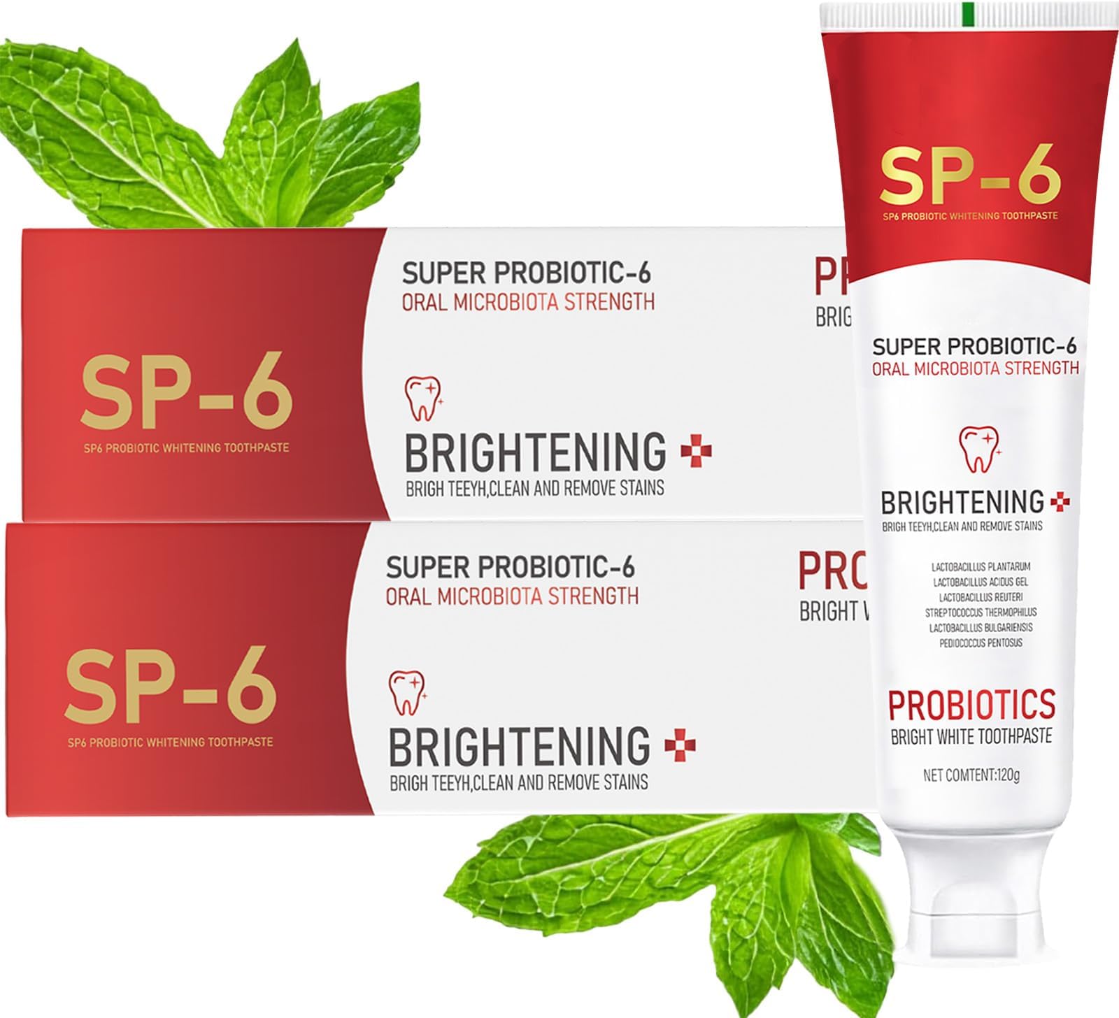 Amazon.com: Sp-6 Ultra Whitening, Sp-6 Probiotic Whitening Toothpaste ...