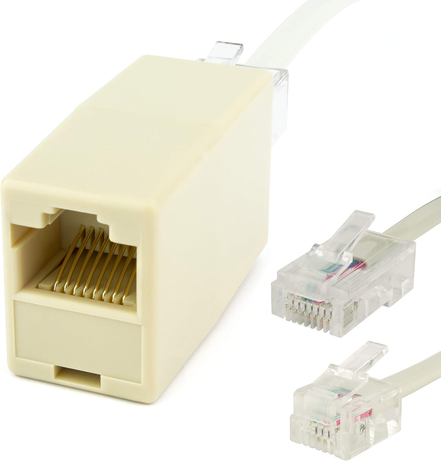 I-CHOOSE LIMITED RJ11 to RJ45 Telephone Adapter Convertor Coupler 4P4C ...
