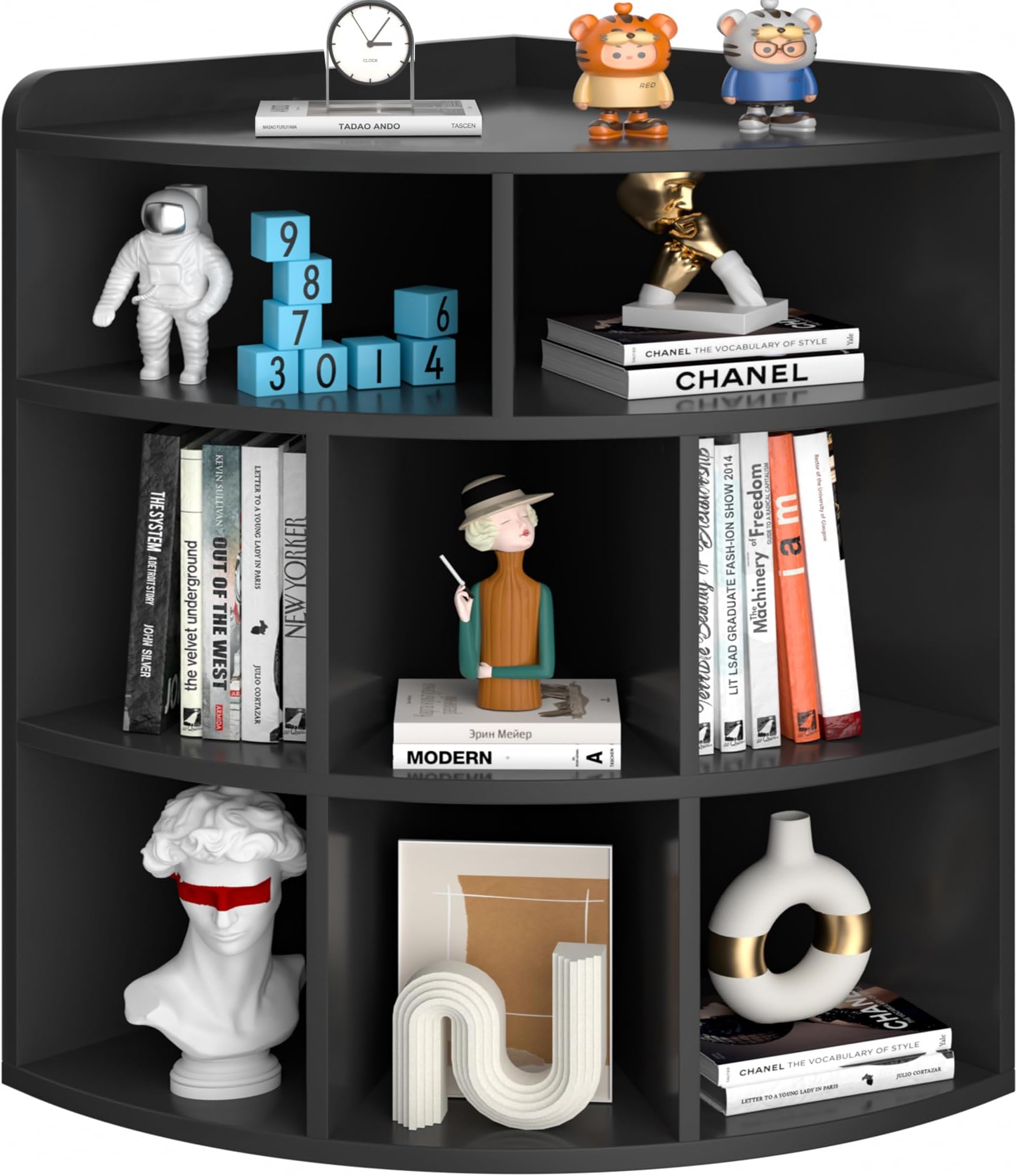 Amazon.com: Corner Cabinet with Charging Station, Corner Storage with ...