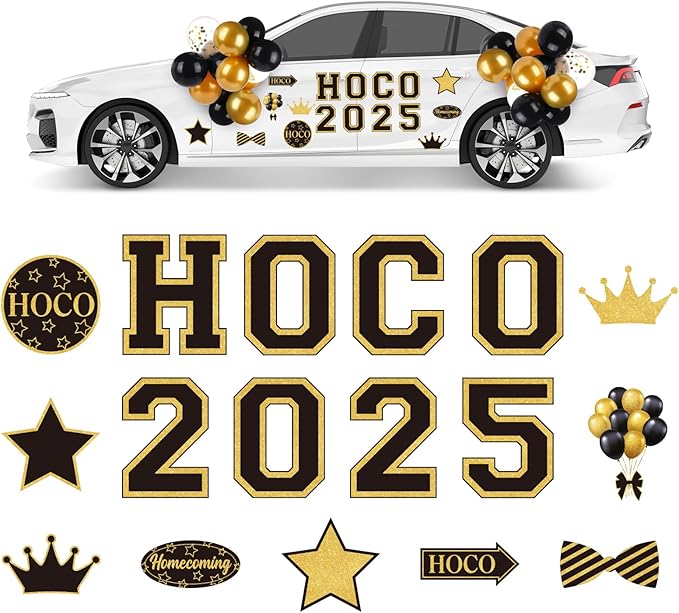 Amazon.com: Epakh 47 Pcs HOCO 2025 Car Decorations Homecoming Parade ...
