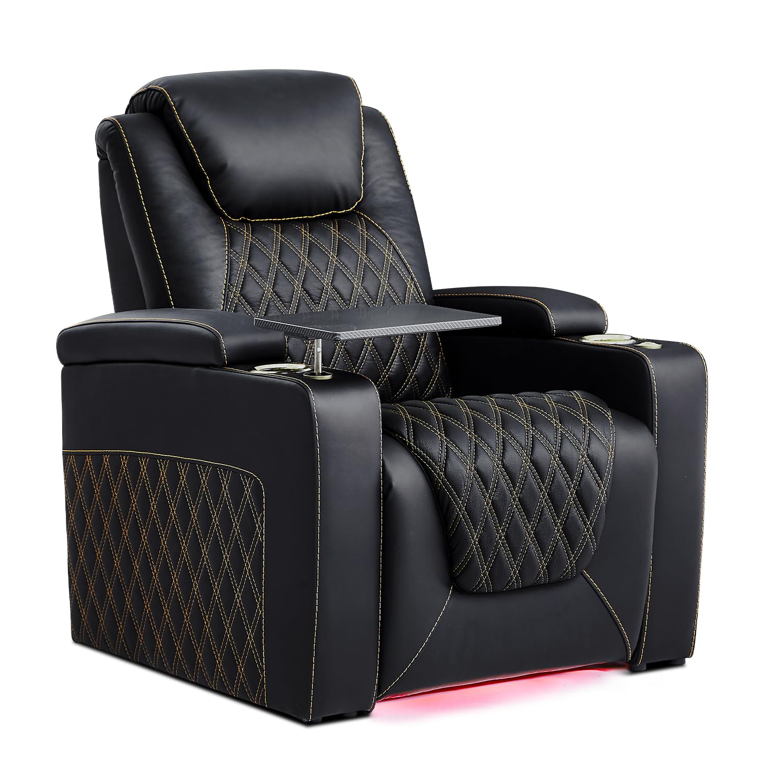 Amazon.com: Weilianda Chic Top Grain Leather Home Theater Seating Power ...