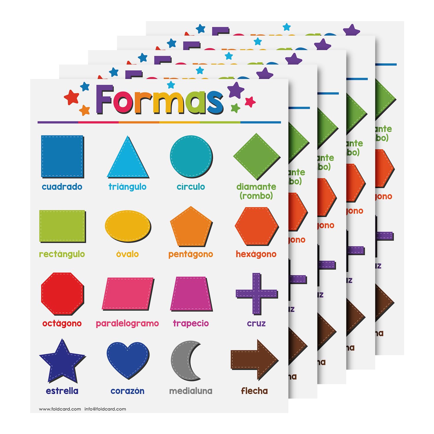 Snapklik.com : Formas Spanish Chart For Preschool To Gradeschool Kids ...