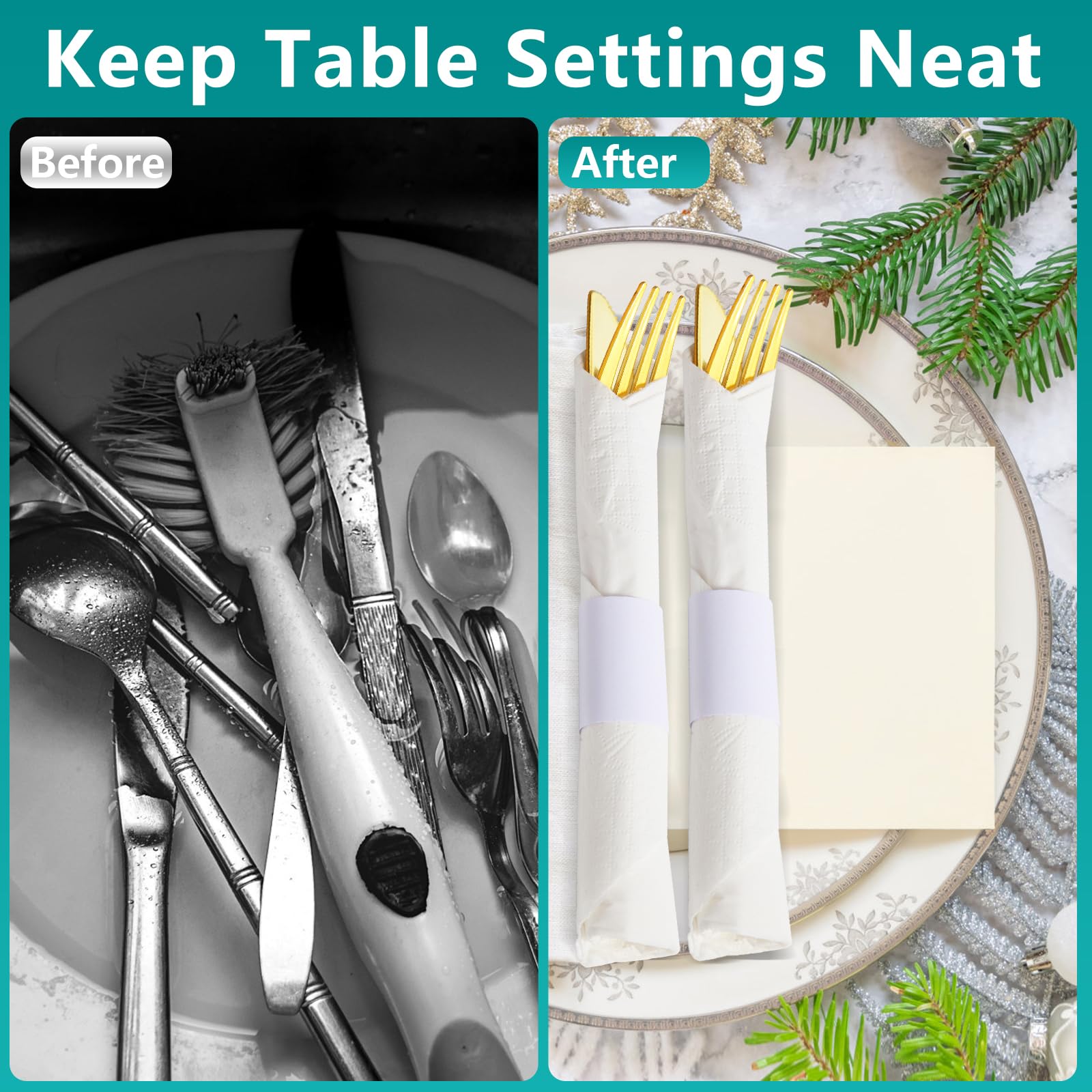 How to wrap silverware in paper napkins for wedding 60 photos ...
