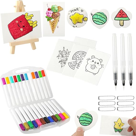 Magic Puffy Paint, 62 PCS Magic Foam Texture Painting Kit, 3D Magic ...