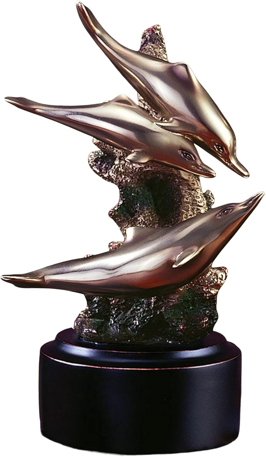 Amazon.com: Three Swimming Dolphins Statue - Figurine : Home & Kitchen