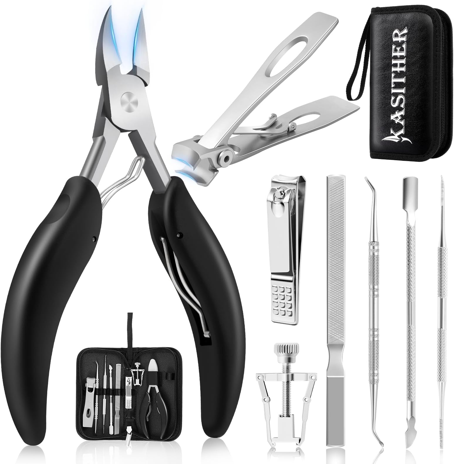 Amazon.com : 8 Set Ingrown Toenail Tools, Large Toe Nail Clippers for ...