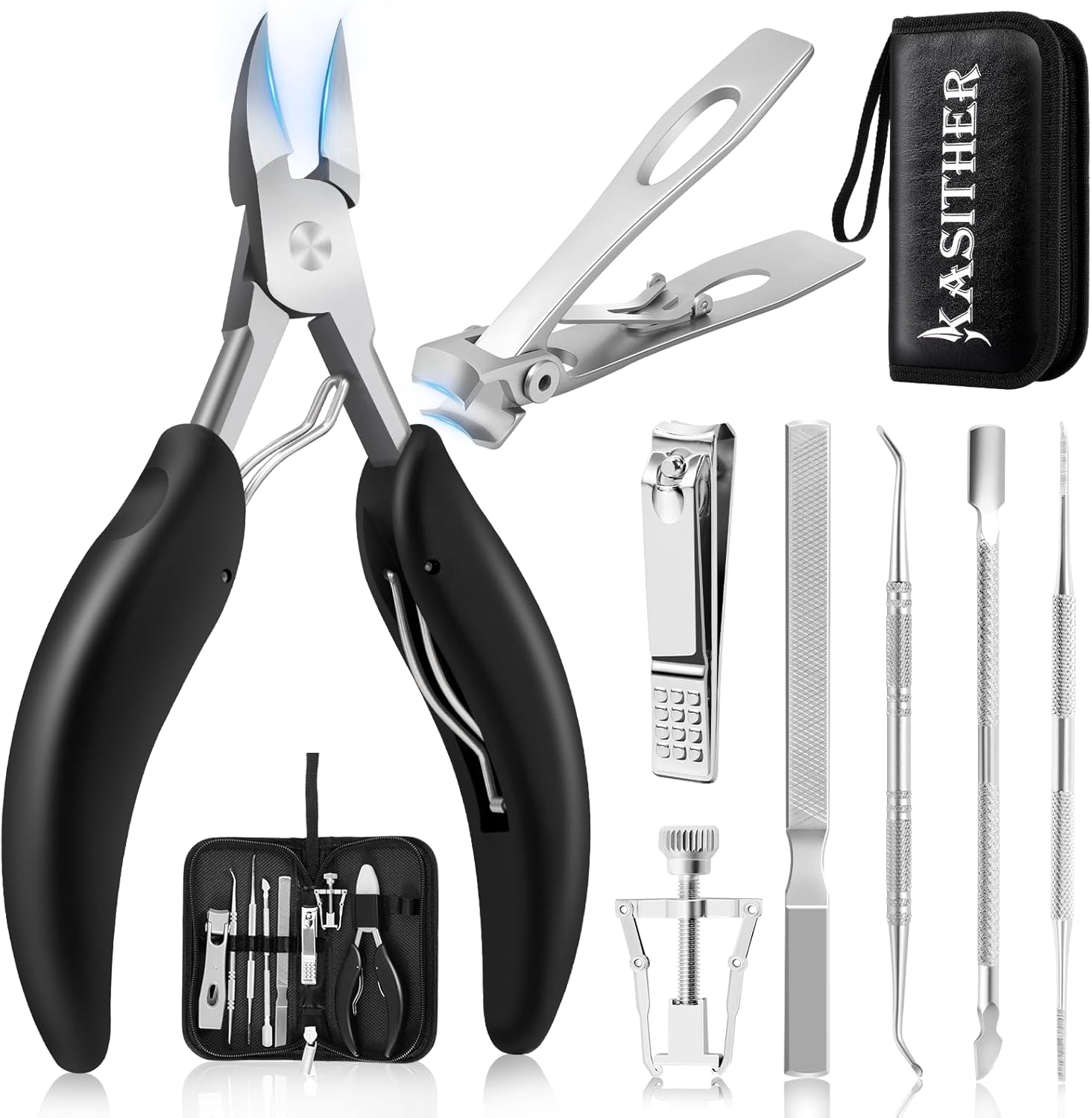 Amazon.com : 8 Set Ingrown Toenail Tools, Large Toe Nail Clippers for ...