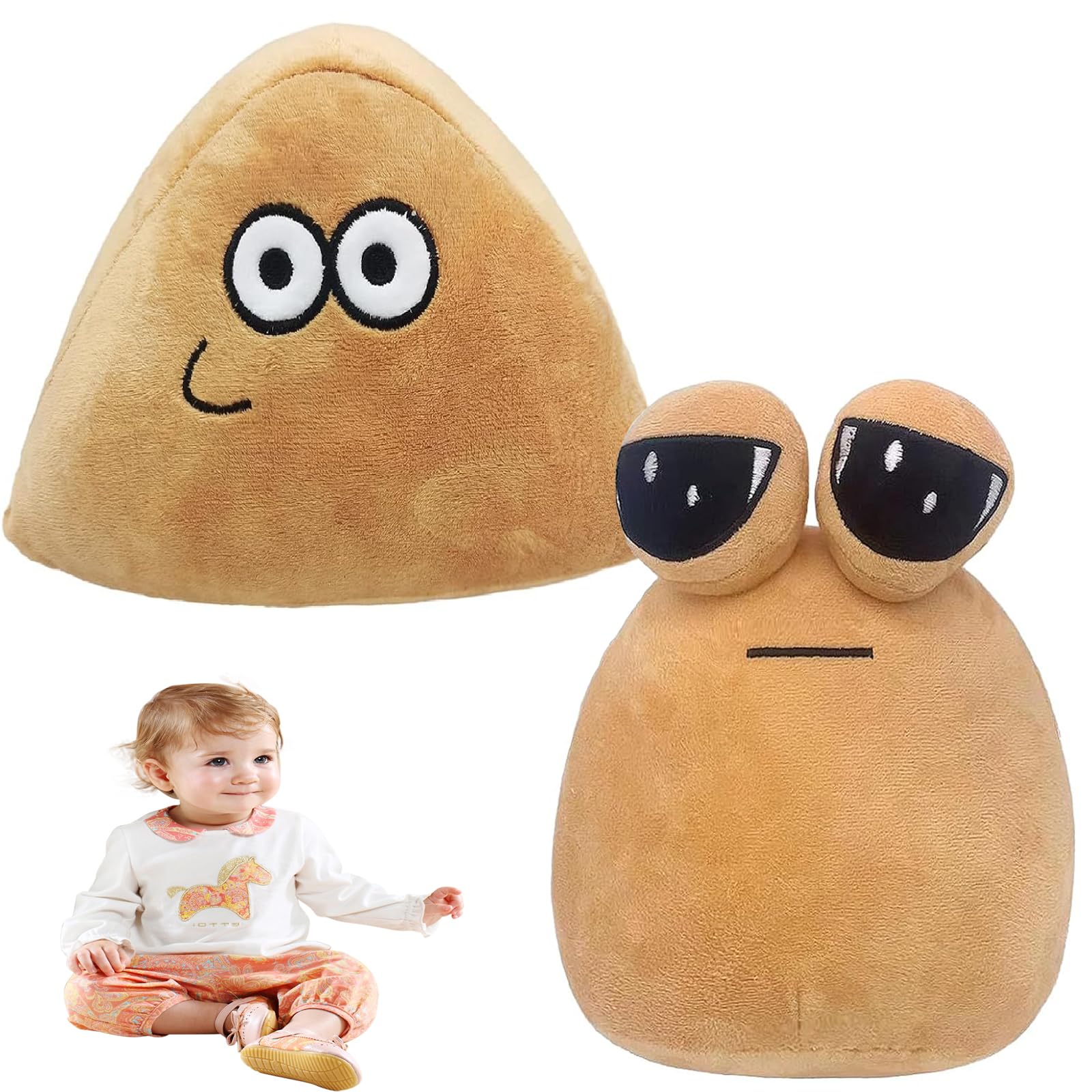 PEOWND 2pcs Peluche De Alien Pou Triste，Conjunto De Muñecas De Peluche ...