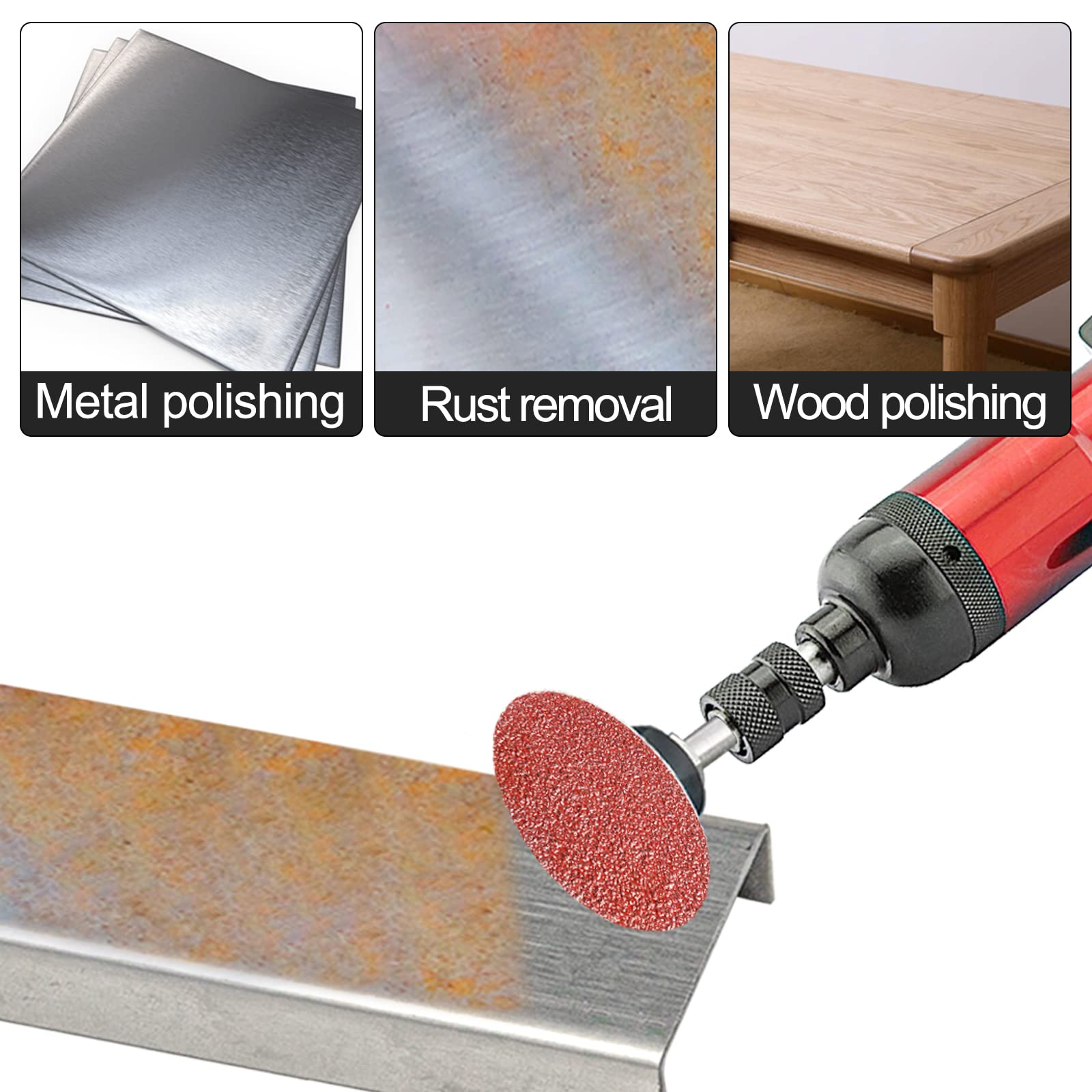 Snapklik.com : 3" Inch Sanding Disc Roll Lock R-Type Sandpaper Quick ...