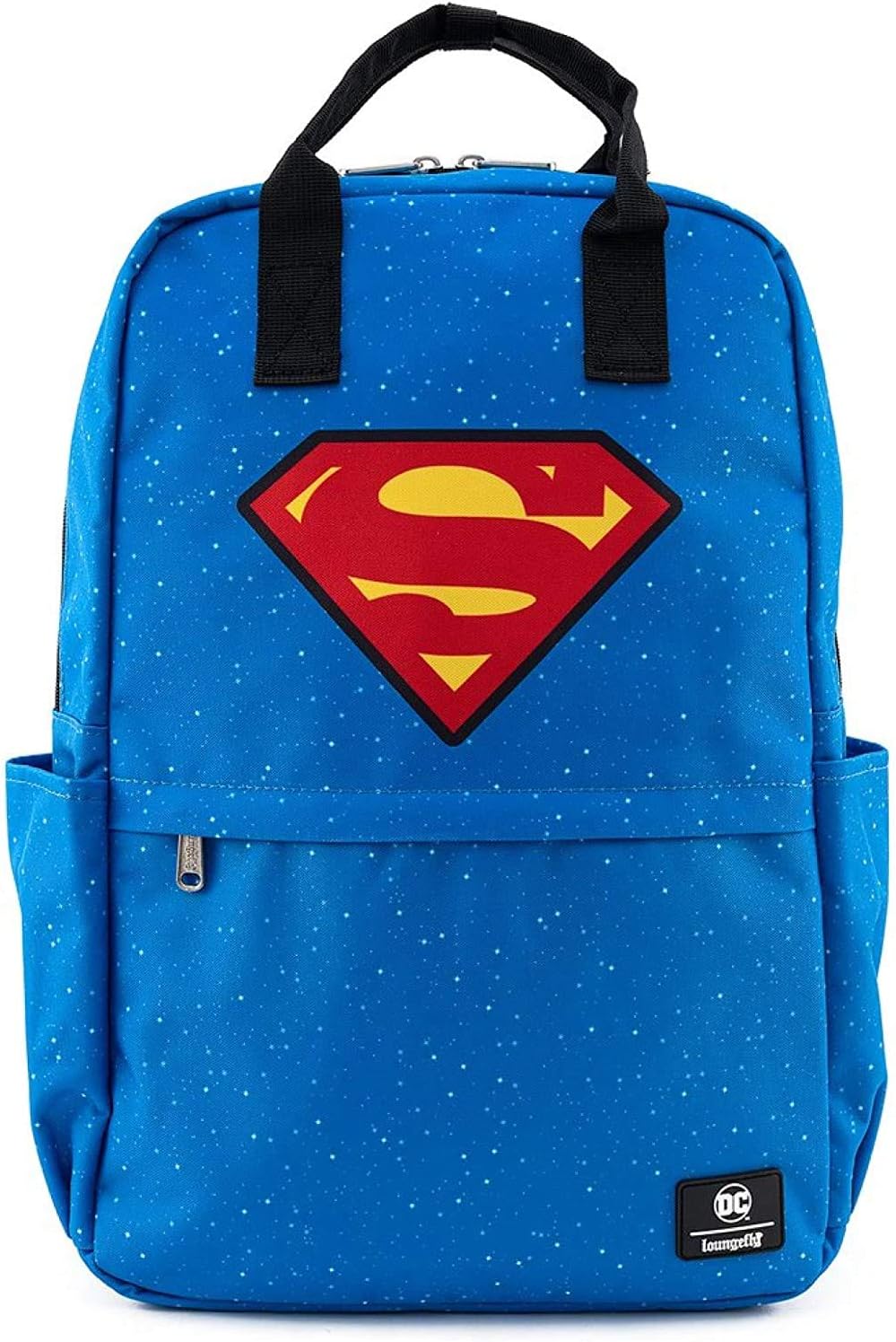 Amazon.com | Loungefly x DC Comics Superman Shield and Stars Nylon ...