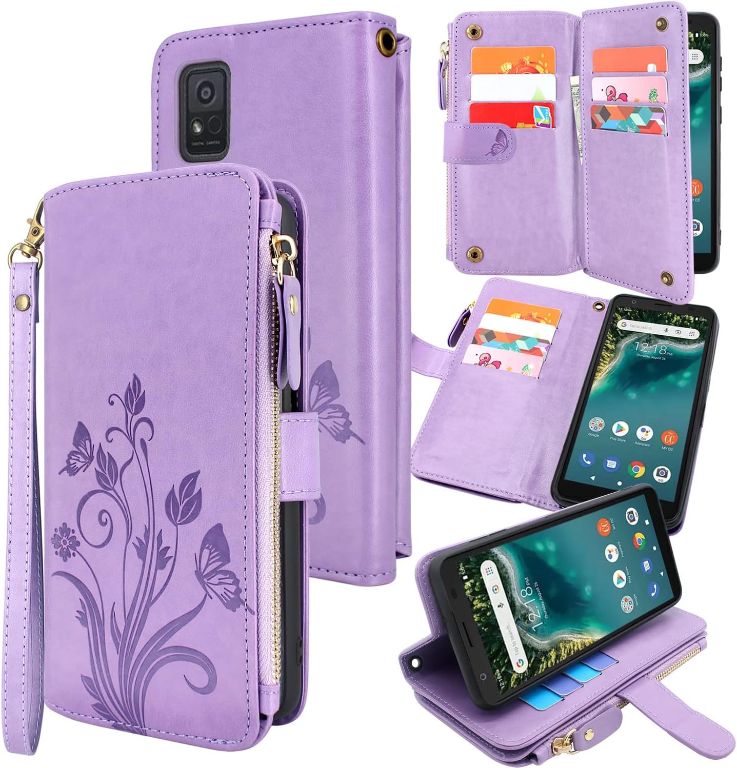 Amazon.com: Asuwish Phone Case for ZTE Blade A31/Avid 589 Z5158 Wallet ...