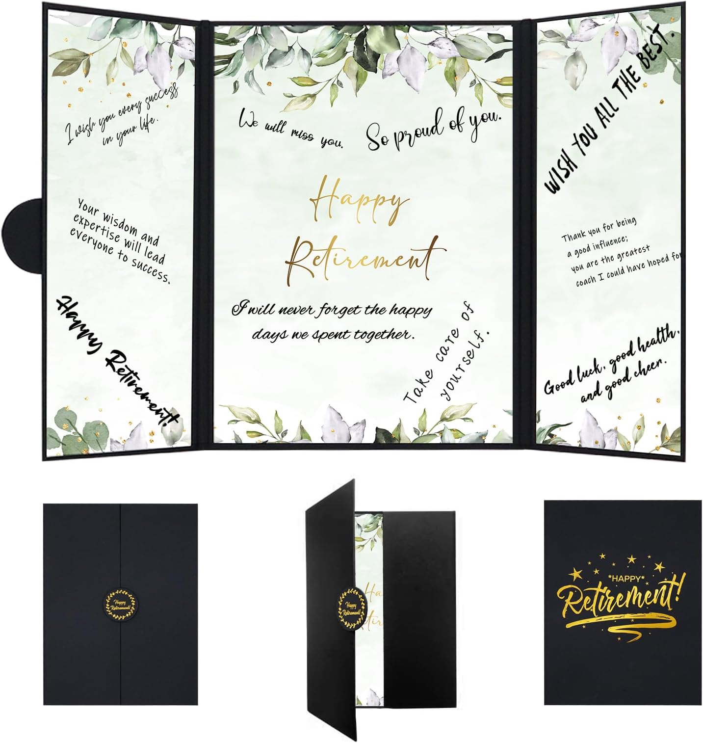 Amazon.com: LYNYUN Framed Black Guest Book for Retirement Party ...