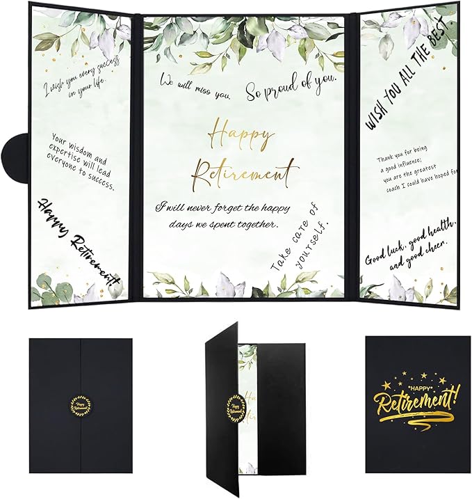 Amazon.com: Vlipoeasn Retirement Party Decorations, Black Gold ...