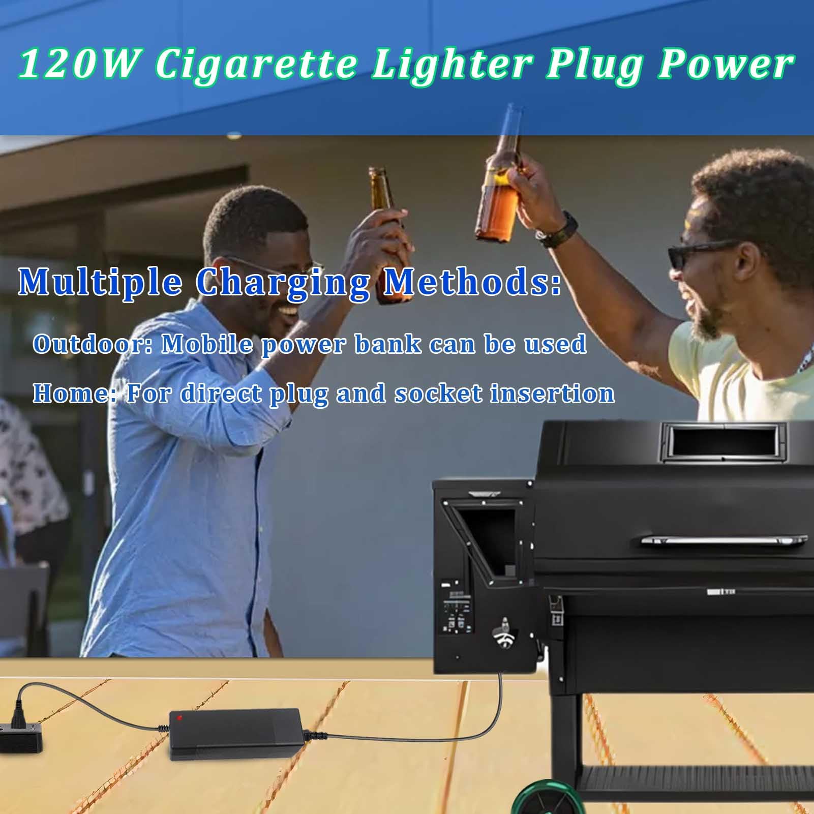 Snapklik.com : 3-Pin 12V Cigarette Lighter Plug 10.8FT Extra Long Power ...
