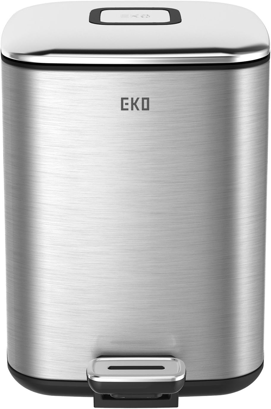 Amazon.com: EKO Small Square Metal Step Trash Can with Lid, 6 Liter ...