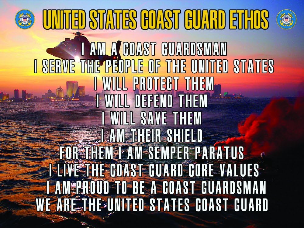 Amazon.com: Coast Guard Poster Coast Guard Creed USCG Gifts USCG 18X24 ...