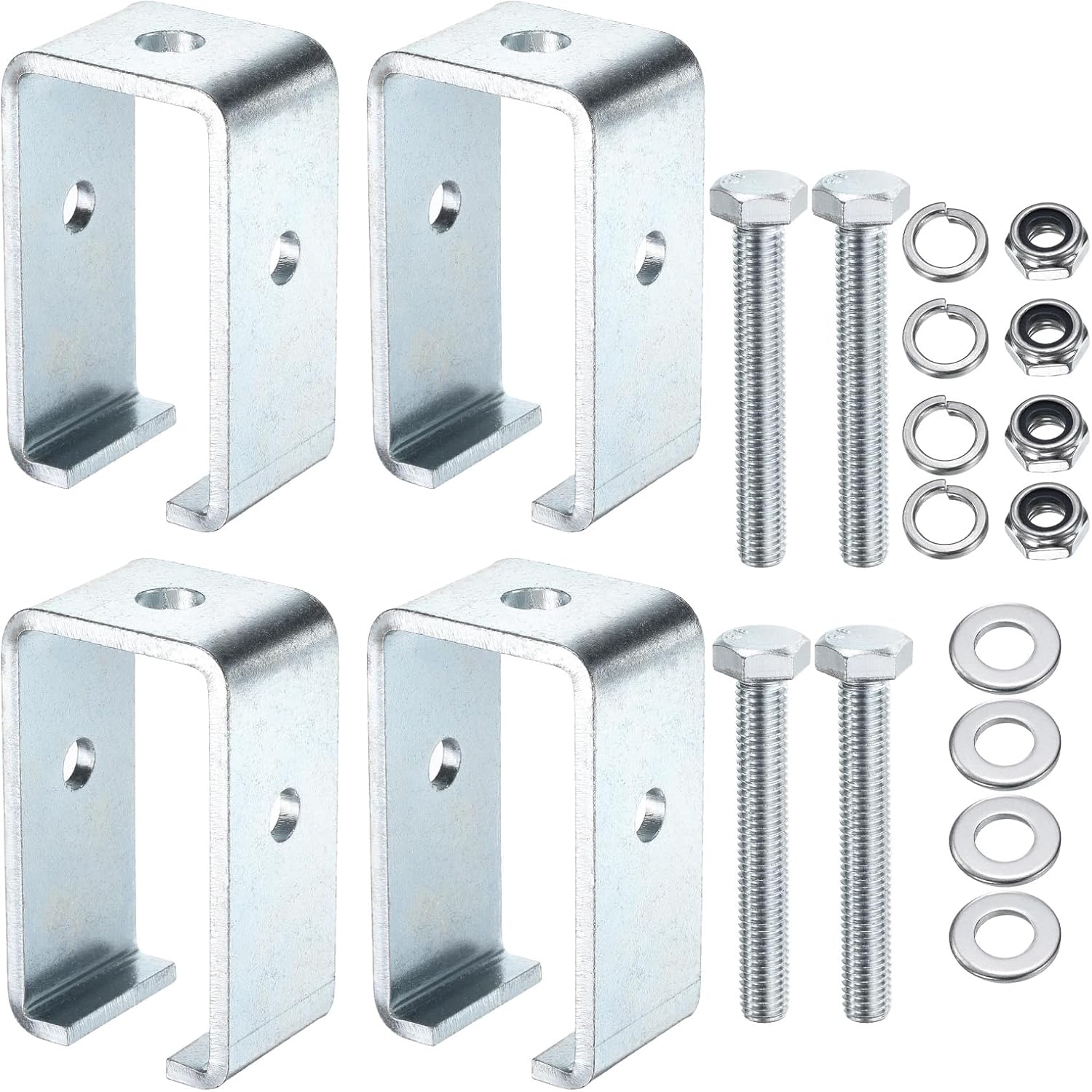 Amazon.com: uxcell 4 Set Channel Trolley Track Hanger Bracket ...