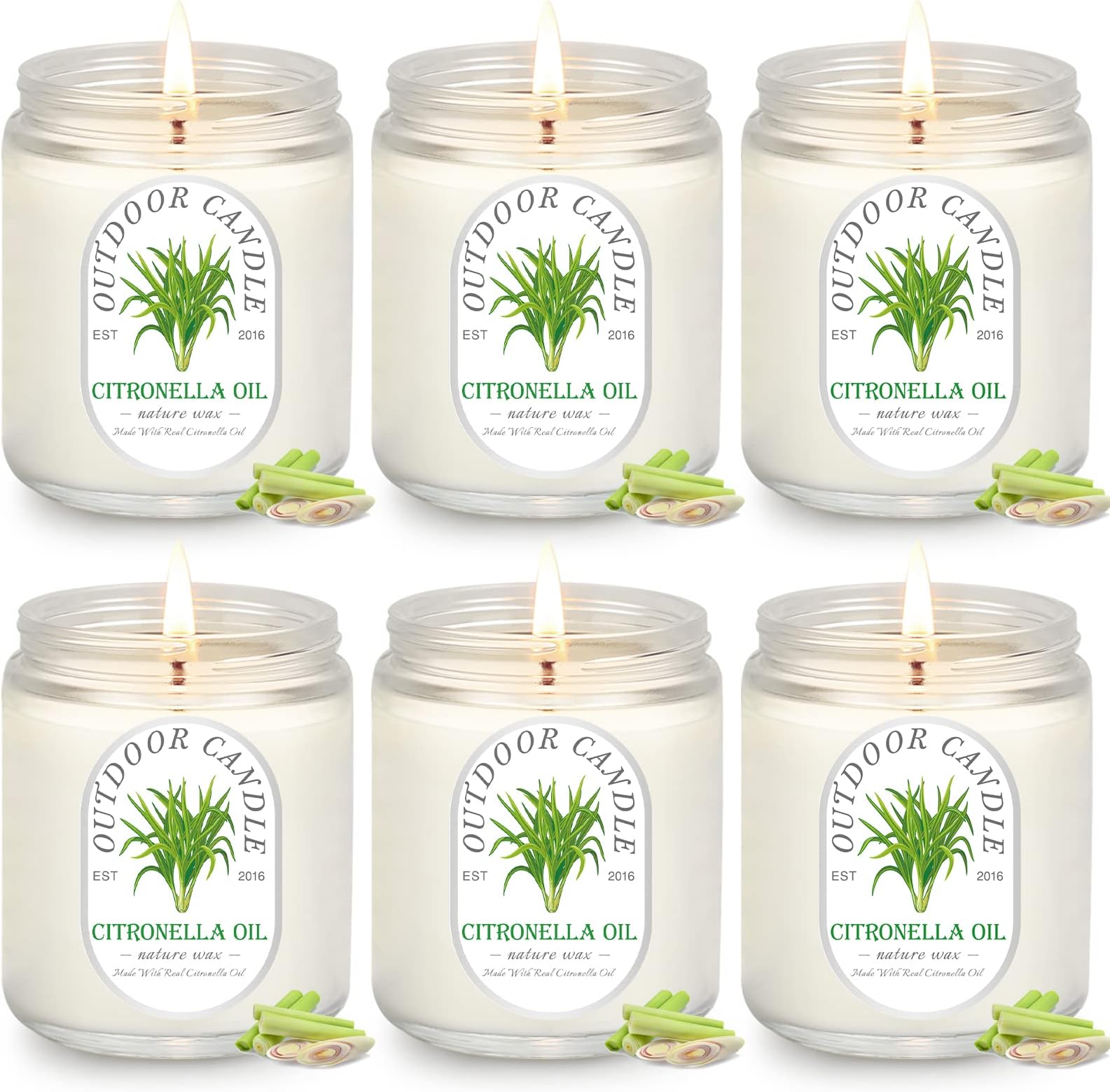 Citronella Candle Outdoor Tea Lights Candles Set 132 Hours Burning ...