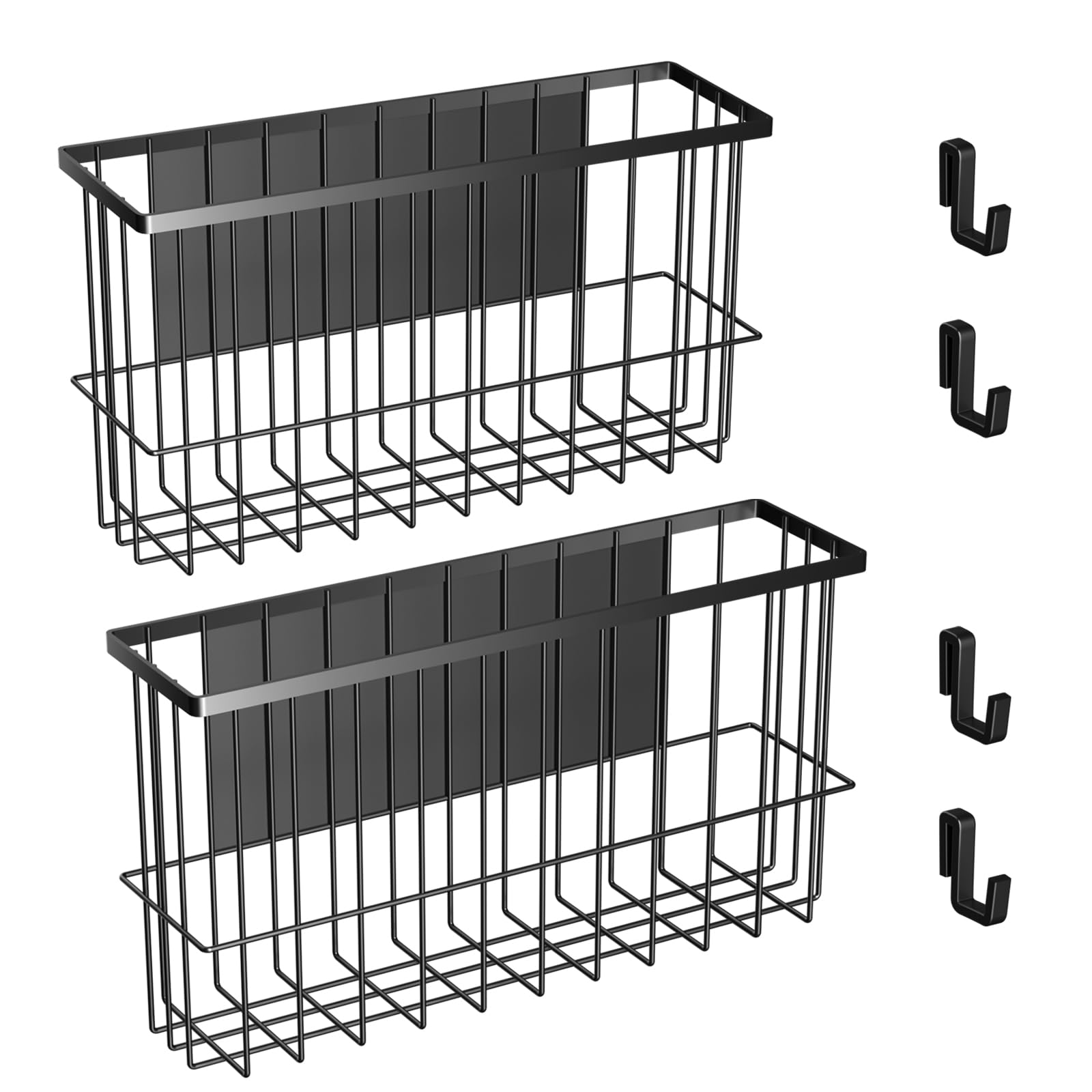 Amazon.com: Jeyoon 2 Pack Magnetic Wire Storage Baskets, Metal Strong ...