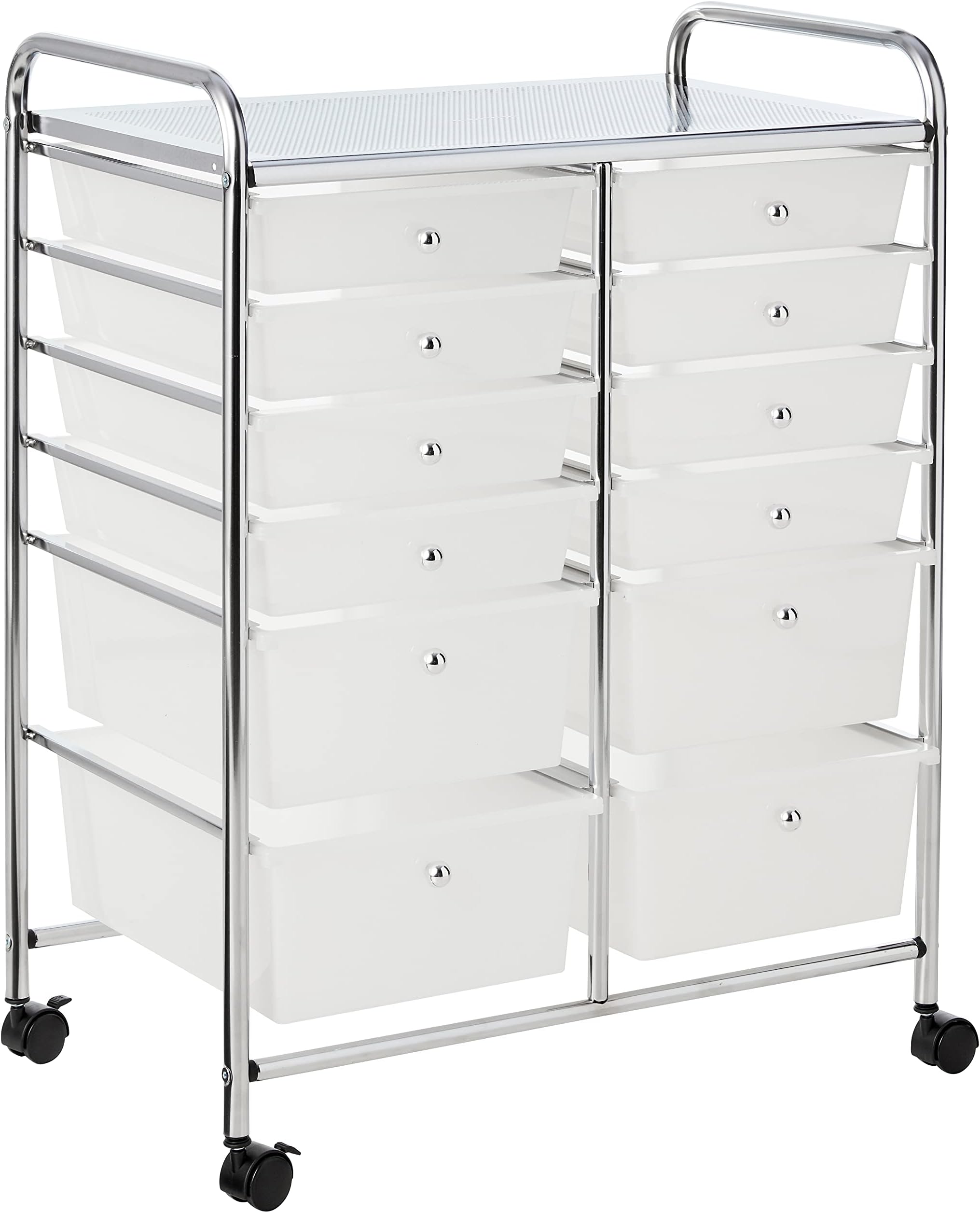 Amazon.com: Whitmor Chrome and Plastic 12-Drawer Storage Cart : Home ...