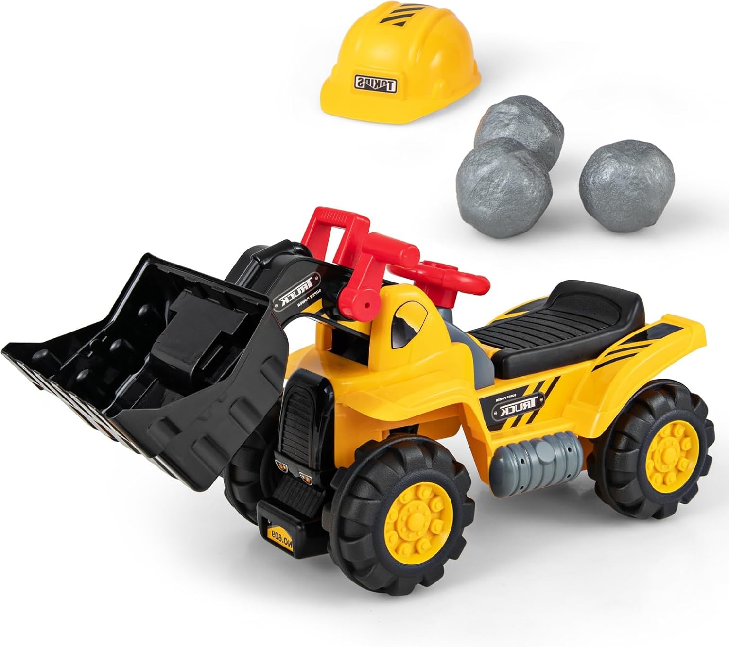 Amazon.com: OLAKIDS Kids Ride On Push Bulldozer, Toddler Sliding ...