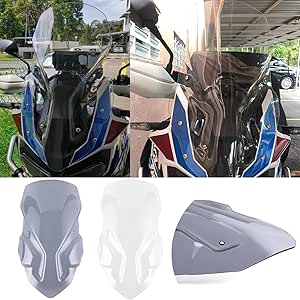 Amazon.com: TAZGANTAX Motorcycle Tall Windshield Windscreen Double ...