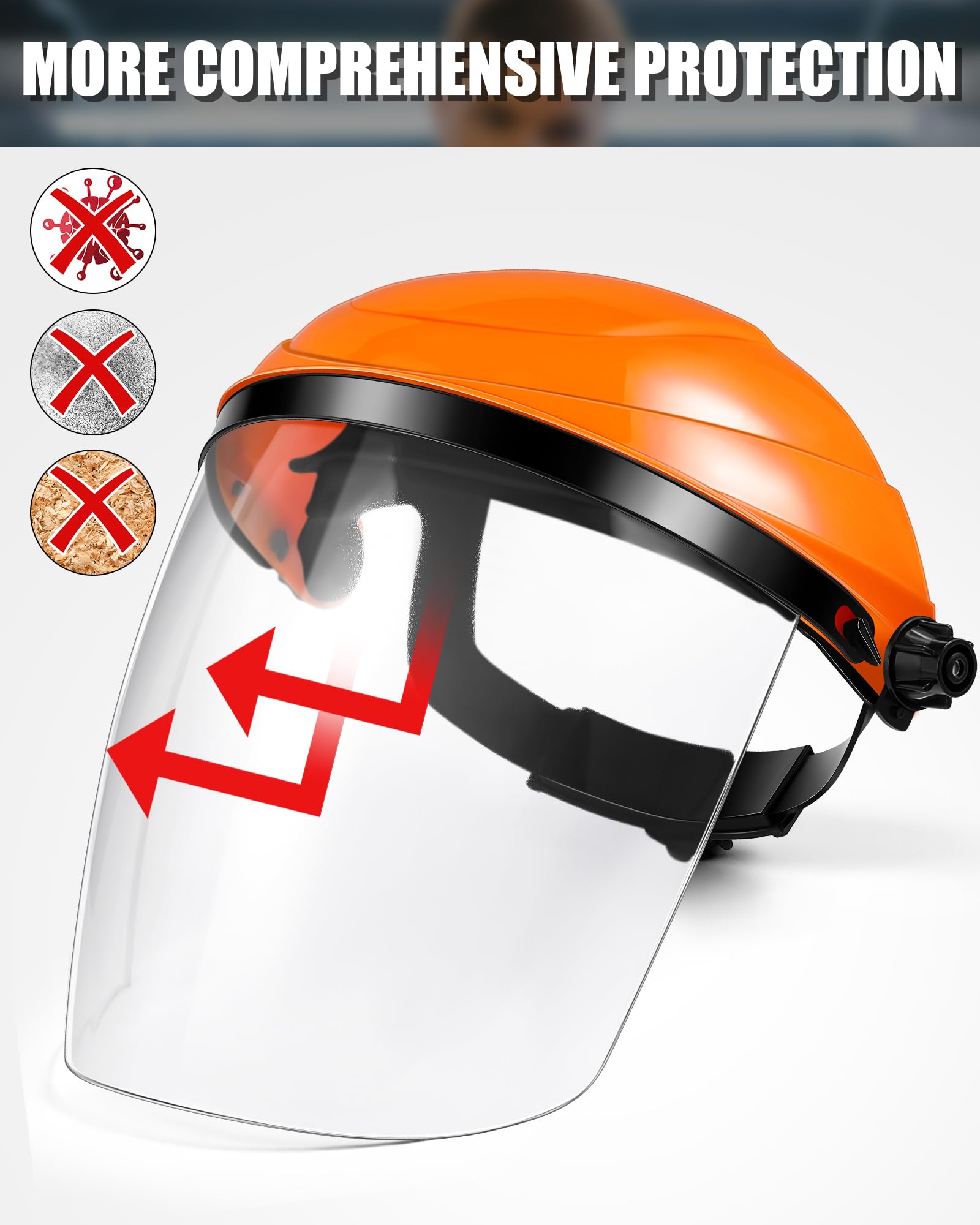 Snapklik.com : Tellegloww 8 Pack Safety Face Shield For Grinding And ...