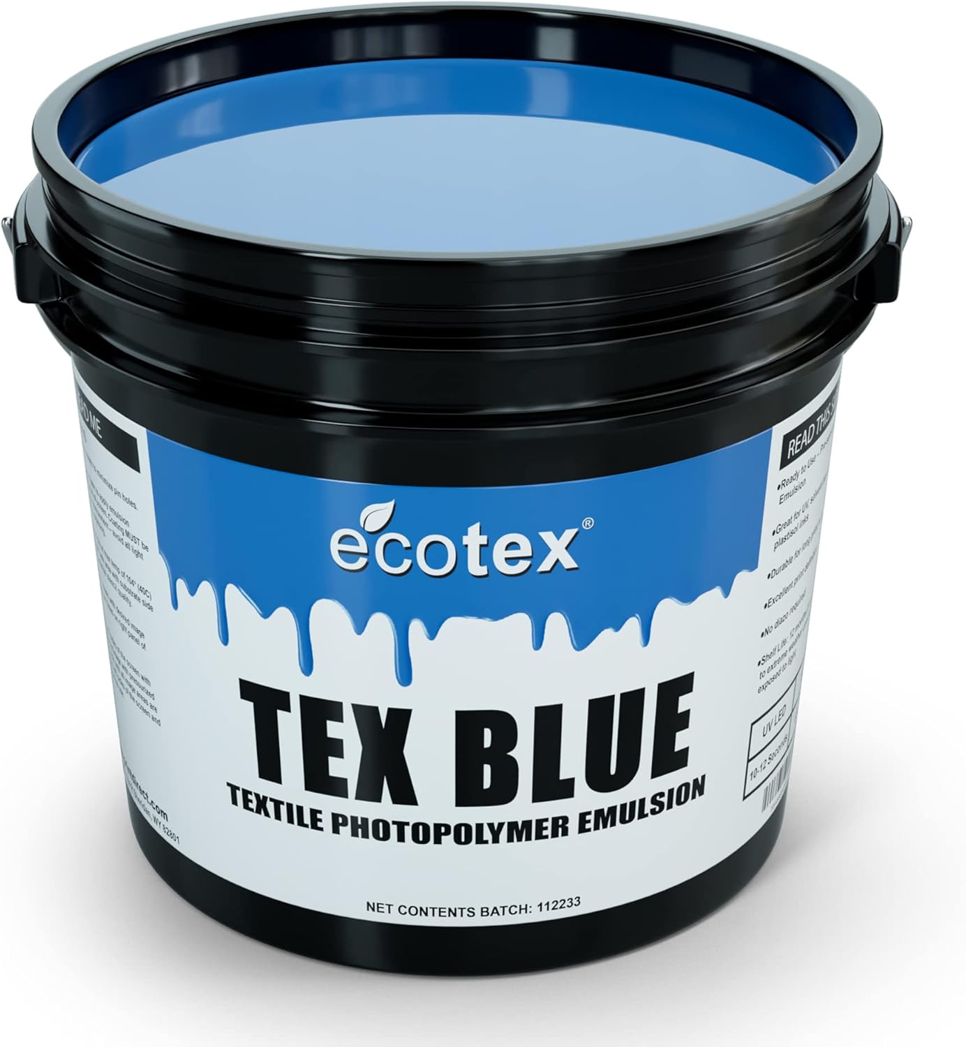 Ecotex® Tex-Blue Screen Printing Emulsion (Pint - 16oz.) Pre-Sensitized ...
