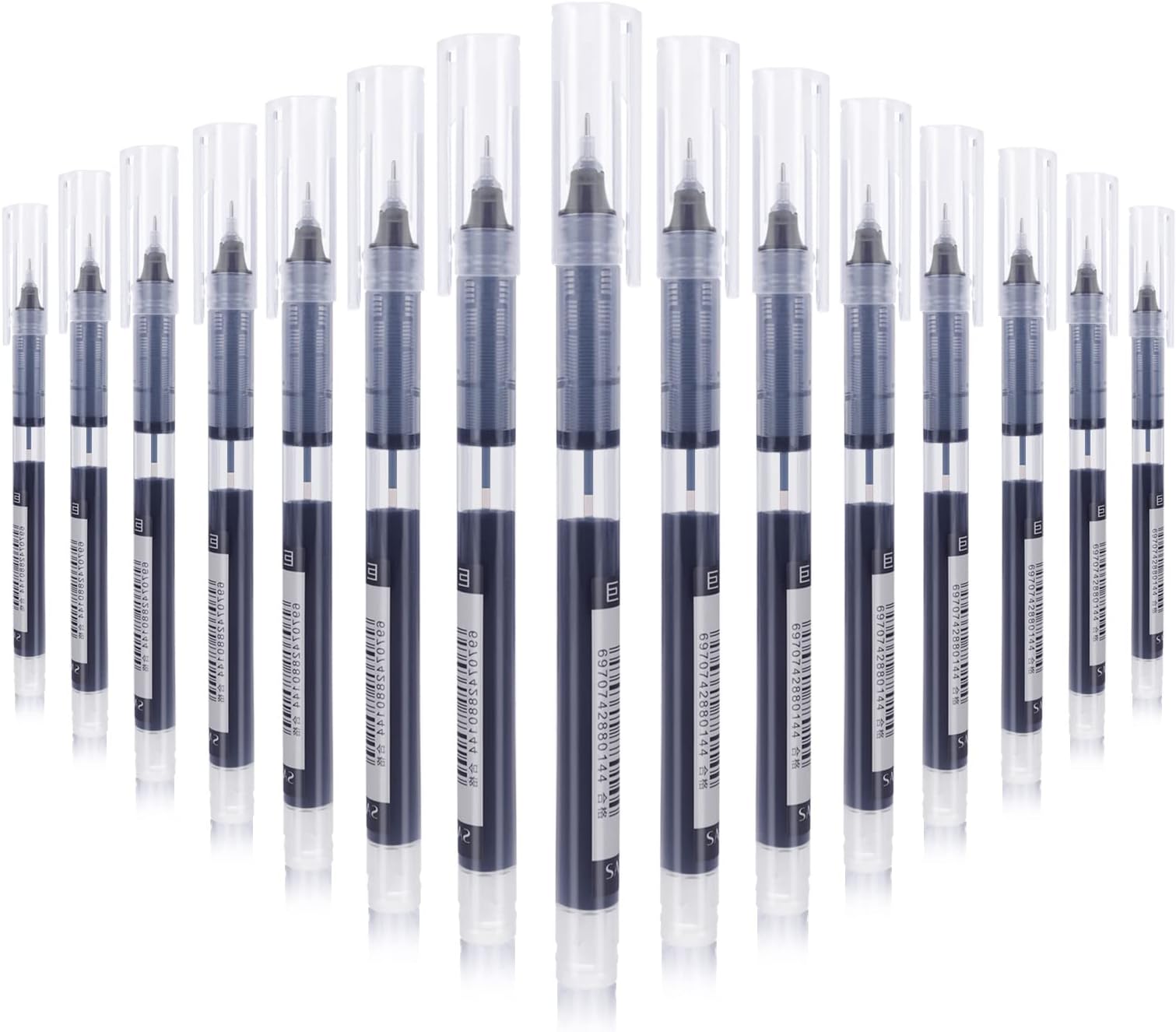 Delamiya Lot de 30 stylos à bille ergonomiques en bambou de qualité ...