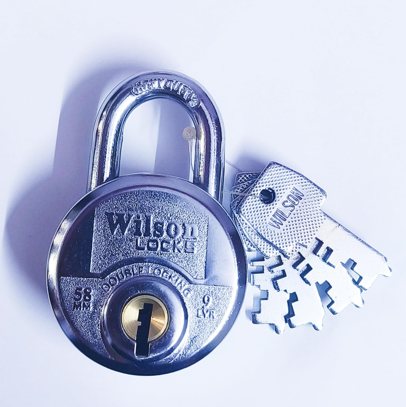 Wilson Locks Round Padlock 58mm | Pack of 2 | with 4 Keys Each | 8 ...