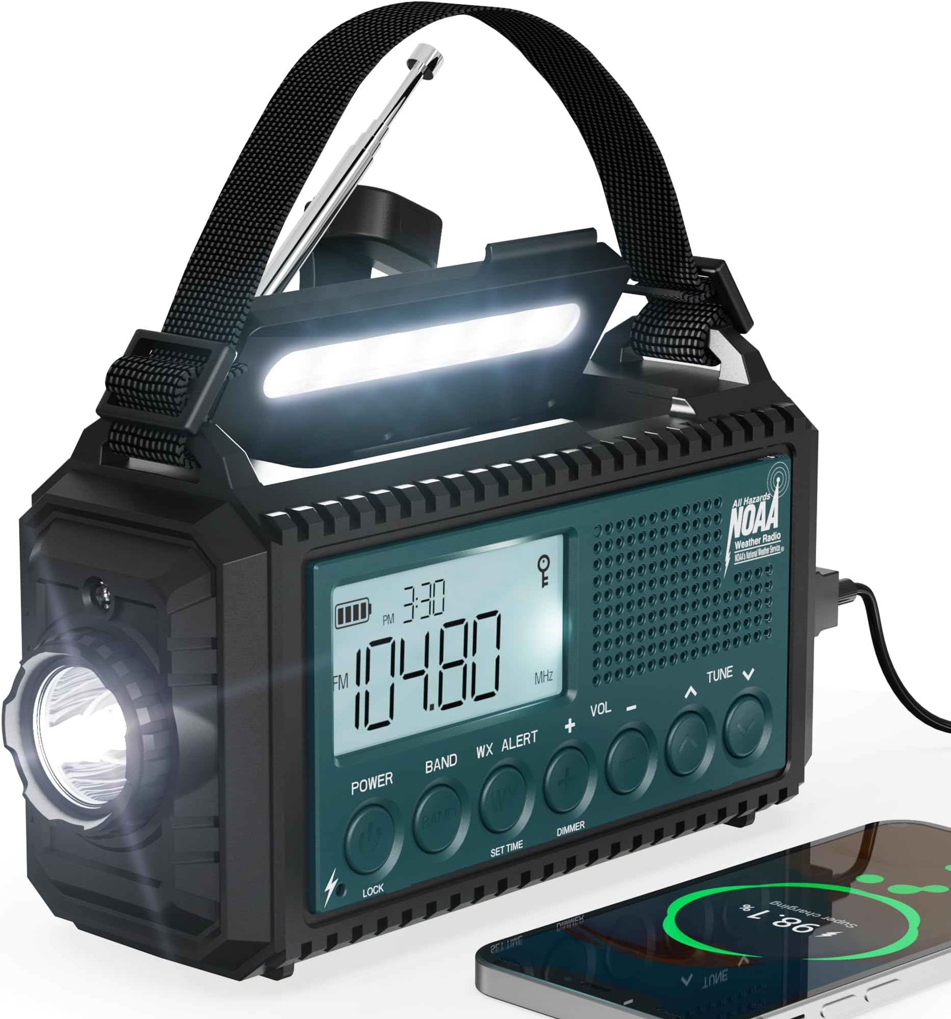 Amazon.com: Eton Quest Hand Crank NOAA Weather Radio, All Band ...