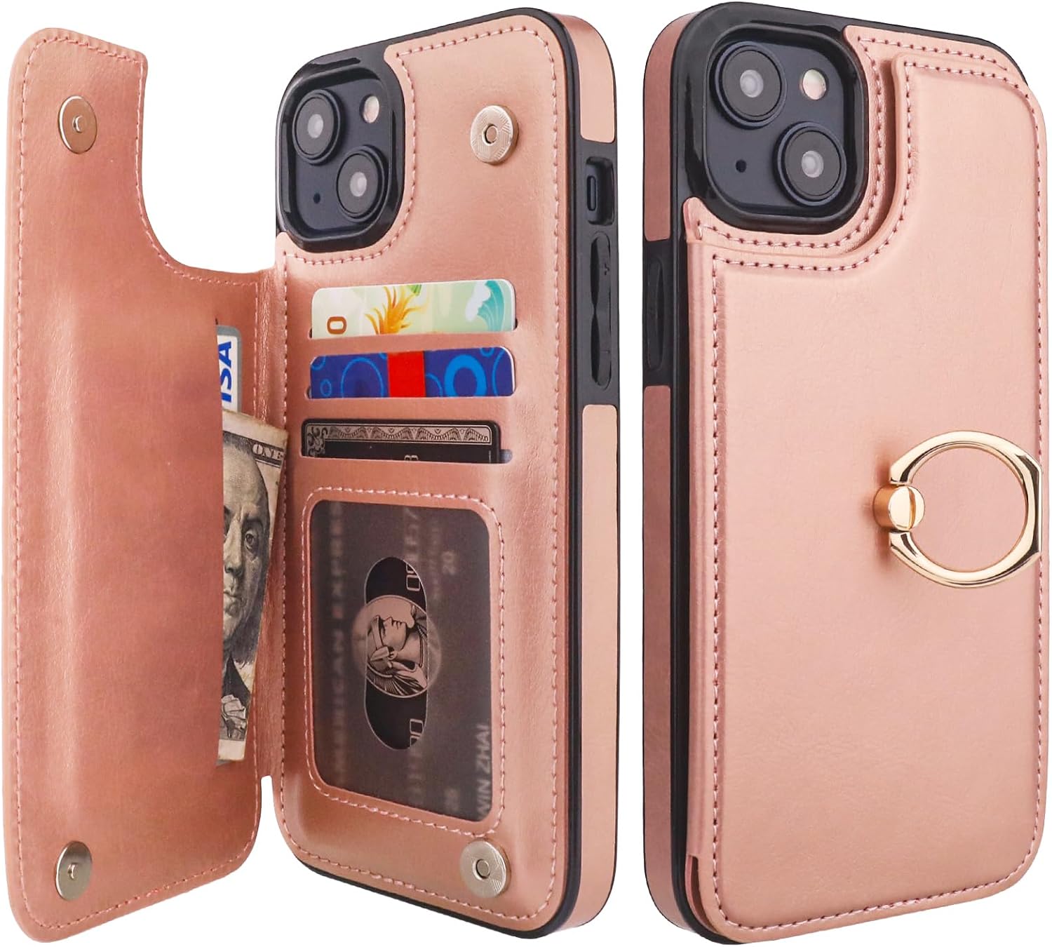 Amazon.com: ONETOP for iPhone 15 Plus Wallet Case with Card Holder, 360 ...