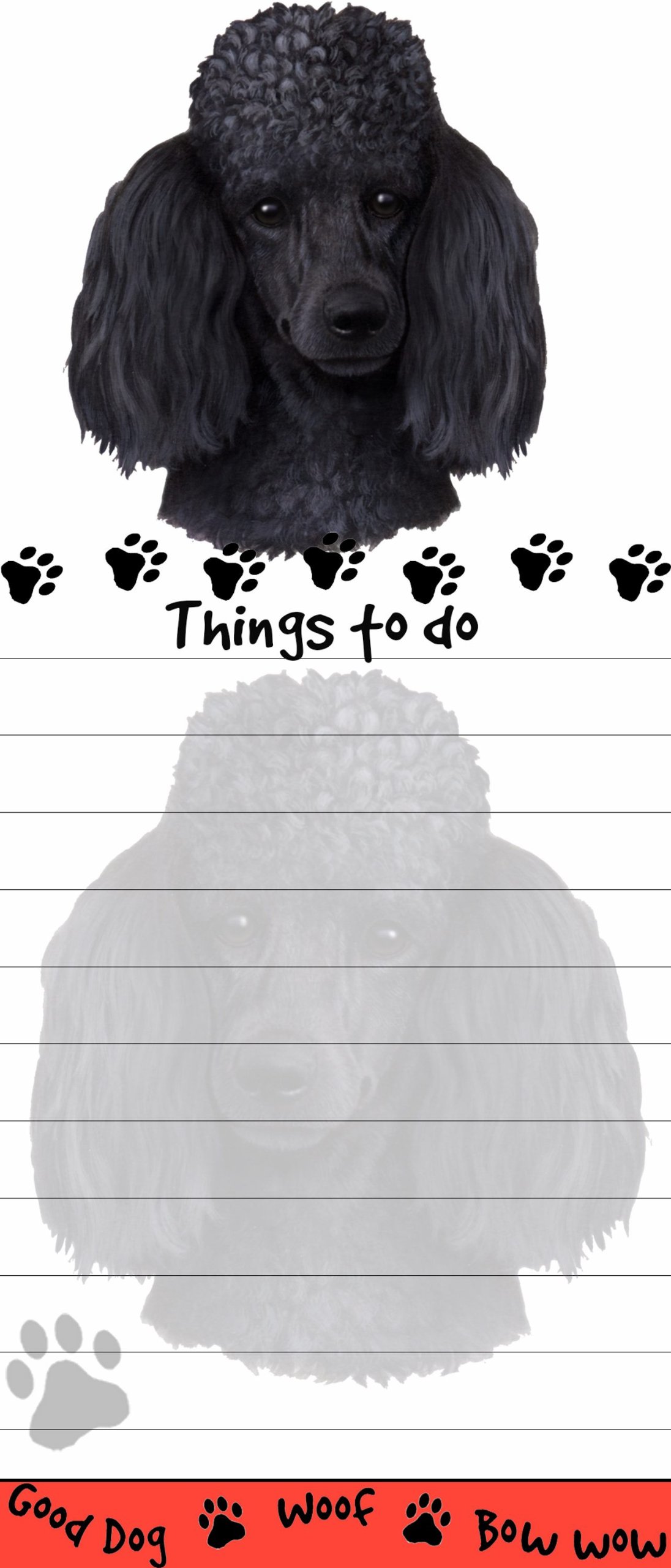 Amazon.com: E&S Pets Magnetic Die-Cut Notepad, Poodle, Black : Office ...