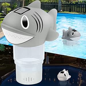 Amazon.com : Chsuiwe Pool Chlorine Floater, Solar Shark Floating Pools ...