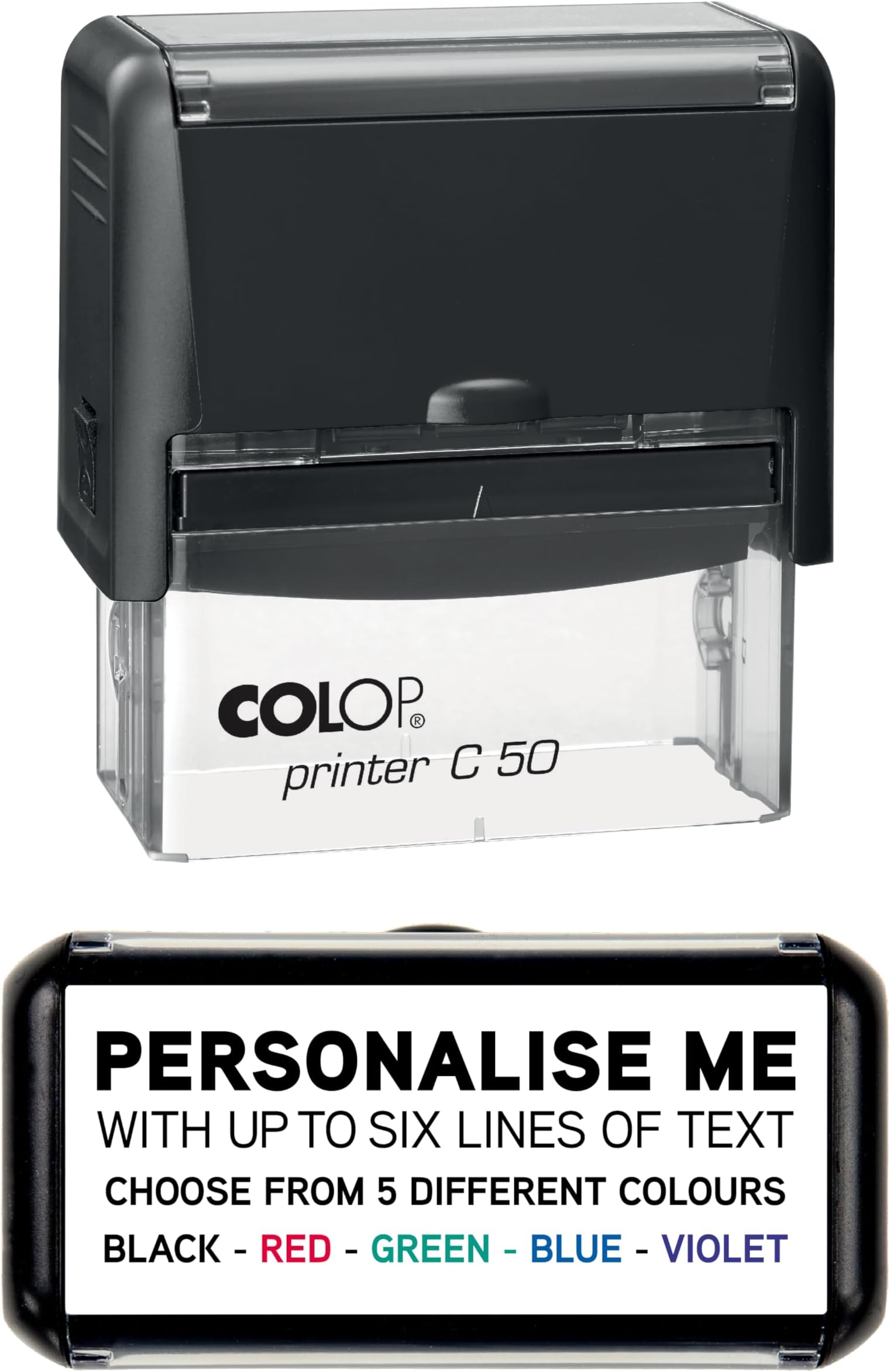 Custom Made Self-Inking Business Company Address Rubber Ink Stamp ...