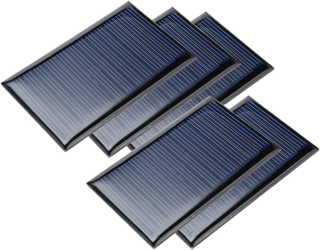 Amazon.com : uxcell® 5Pcs 6V 60mA Poly Mini Solar Cell Panel Module DIY ...