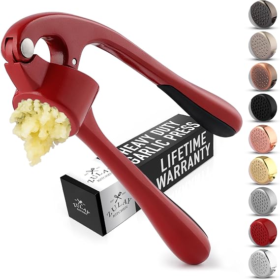 Amazon.com: Zulay Kitchen Premium Garlic Press - Durable Garlic Masher ...