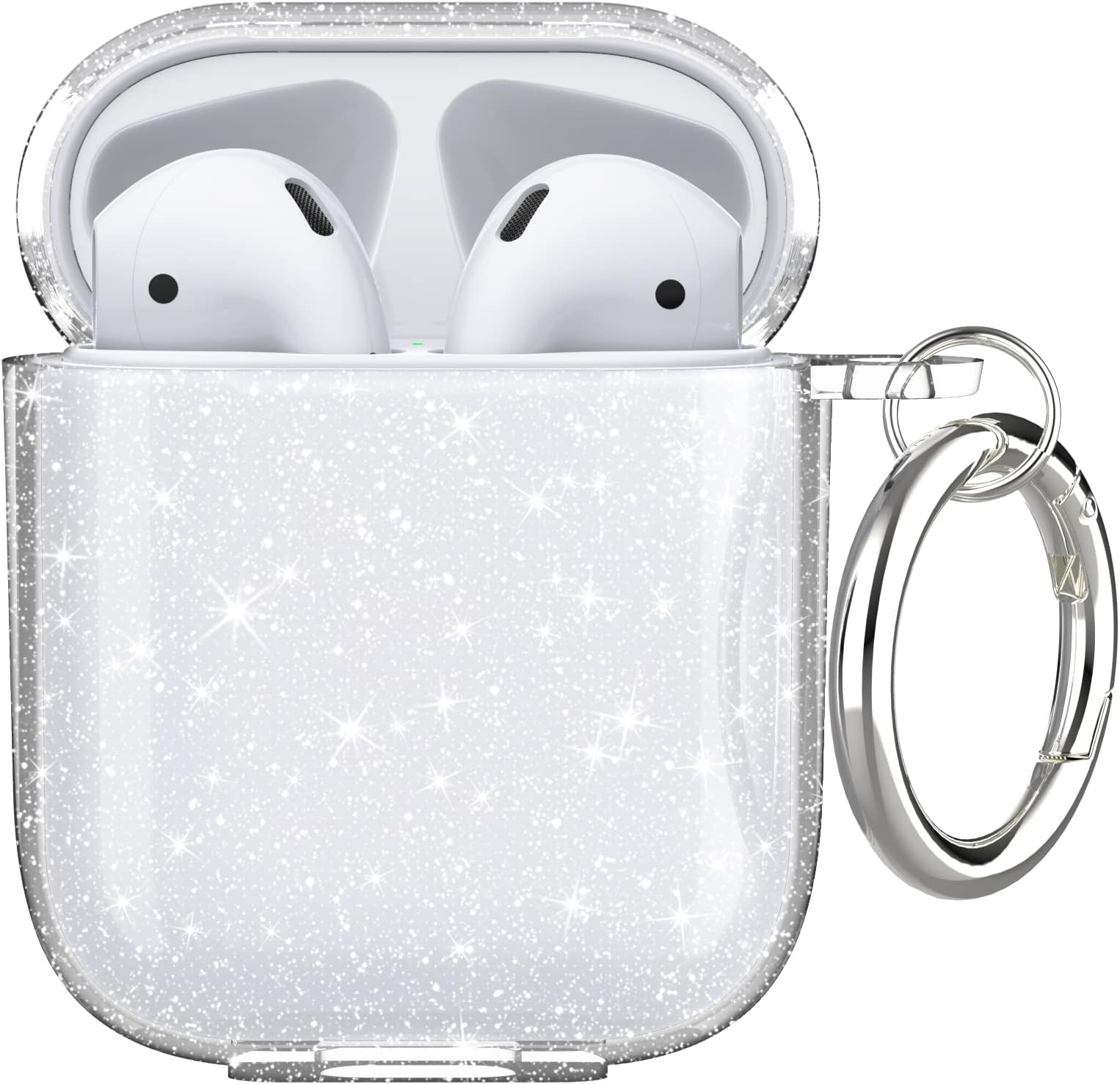 Amazon.com: Aircawin for Airpods Case Clear Glitter,Sparkle Bling Clear ...