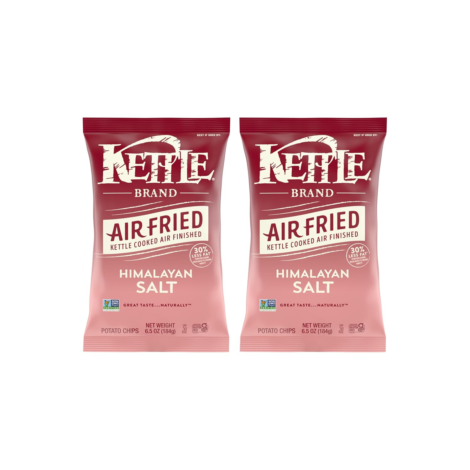 Amazon.com: Kettle Brand Potato Chips,Air Fried Himalayan Salt Kettle ...