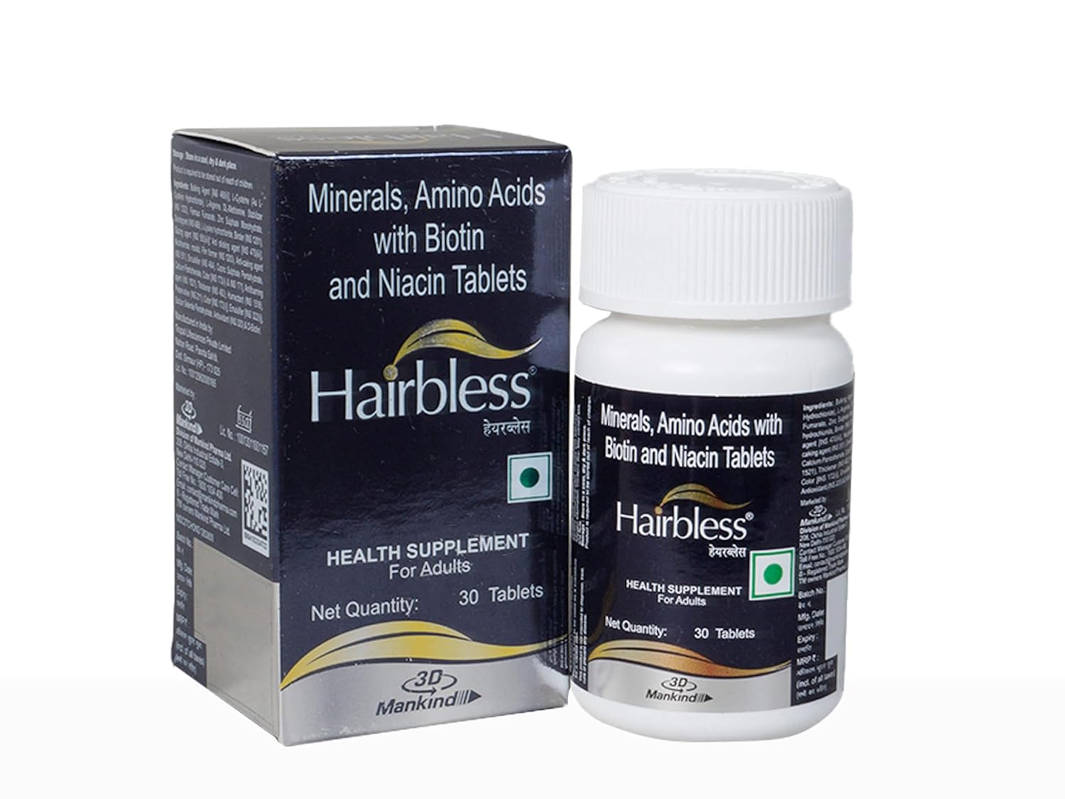 Hairbless Tablets 30 Tablets Bottle - (E) : Amazon.in: Health ...