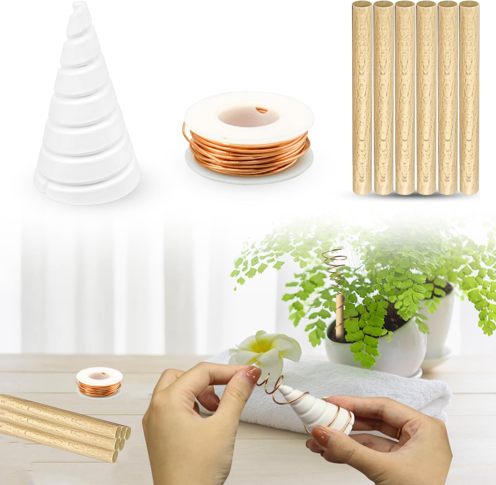 Amazon.com : Yirepny 99.9% Pure Copper Wire, Electroculture Plant Stake ...