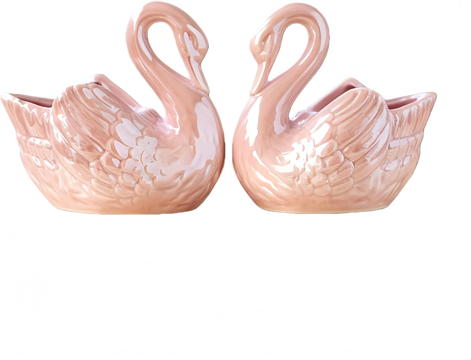 Amazon.com: chhcjqyyf Pink Ceramic Swan Planter - Succulent Small Plant ...