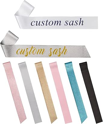 Amazon.com: Munidow Custom Sash - Personalized Sash for Women ...