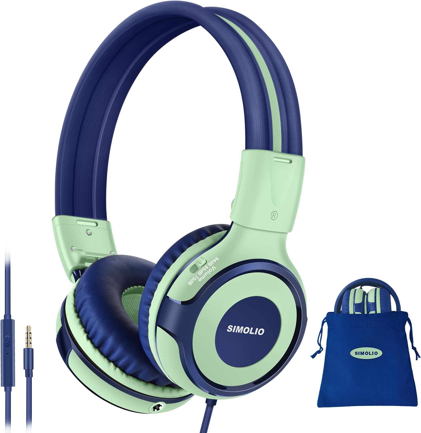 Amazon.com: SIMOLIO Kids Headphones for School, Safe Volume Limiter ...