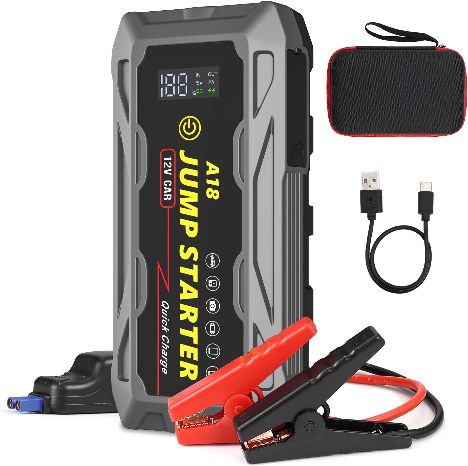 Amazon.com: CELLGEAR Portable Car Jump Starter,2000A Jump Starter ...