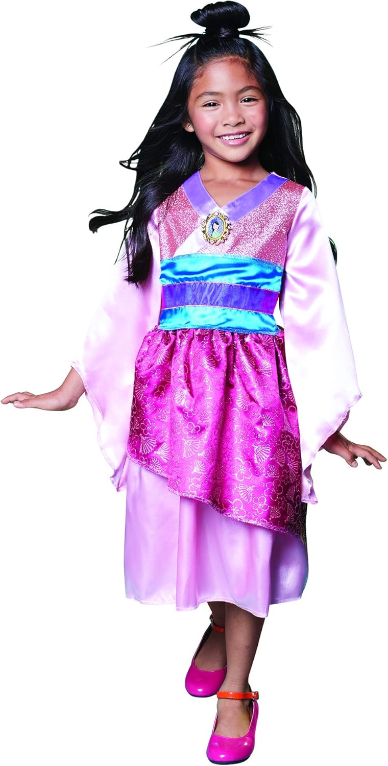 Amazon.com: Disney Princess Mulan Dress Costume for Girls, Perfect for ...