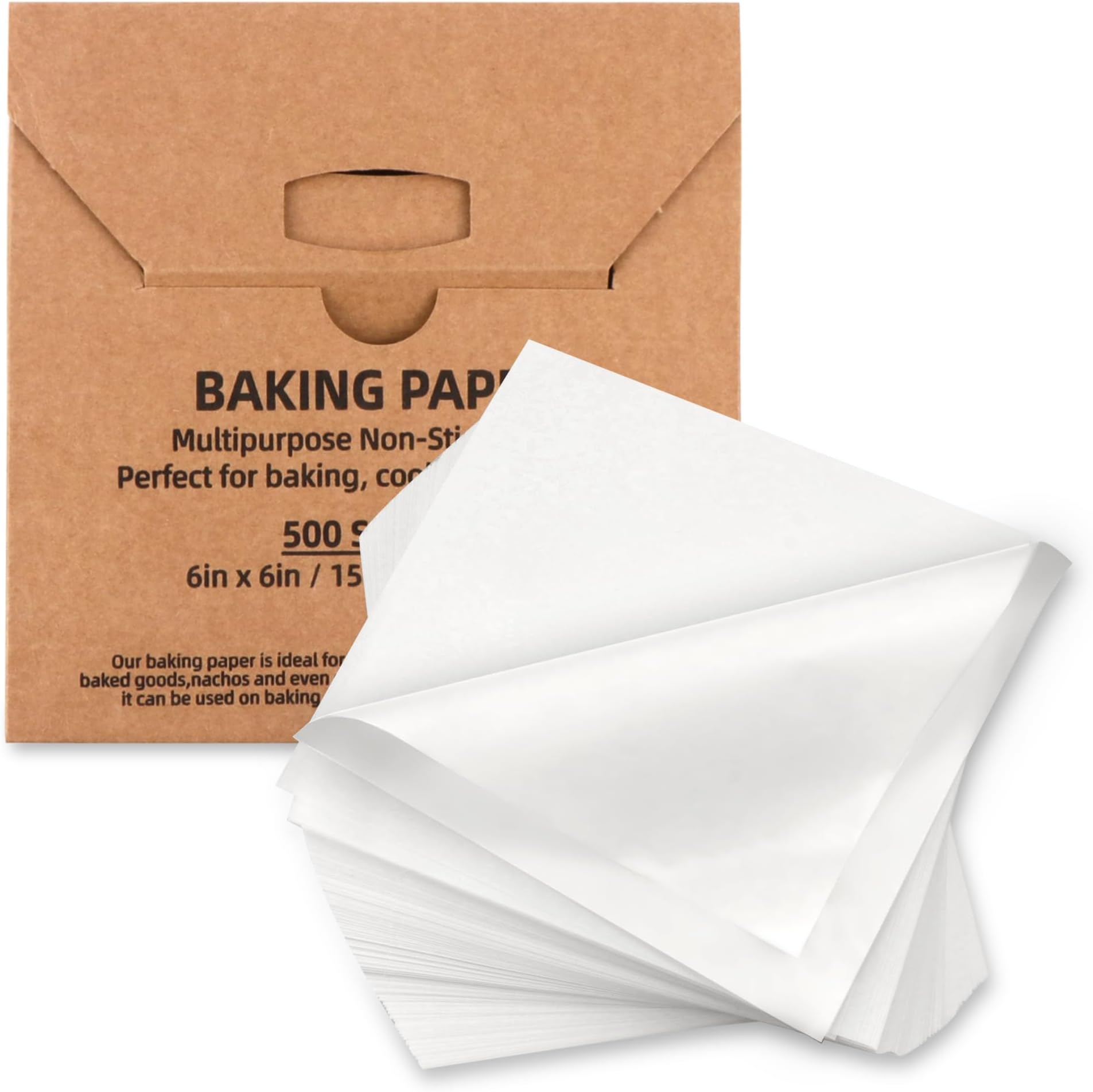 Amazon.com: Juvale 500 Pack Wax Paper Sheets, Pre-Cut Square Liners for ...